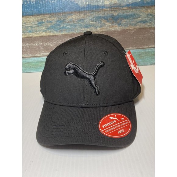Puma | Accessories | Puma Evercat Dillon Stretch Fit Black Cap Hat Mens ...
